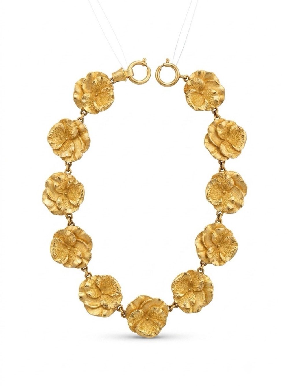 Carlisle | Jewelry | Carlisle Gold Floral Link Necklace | Poshmark